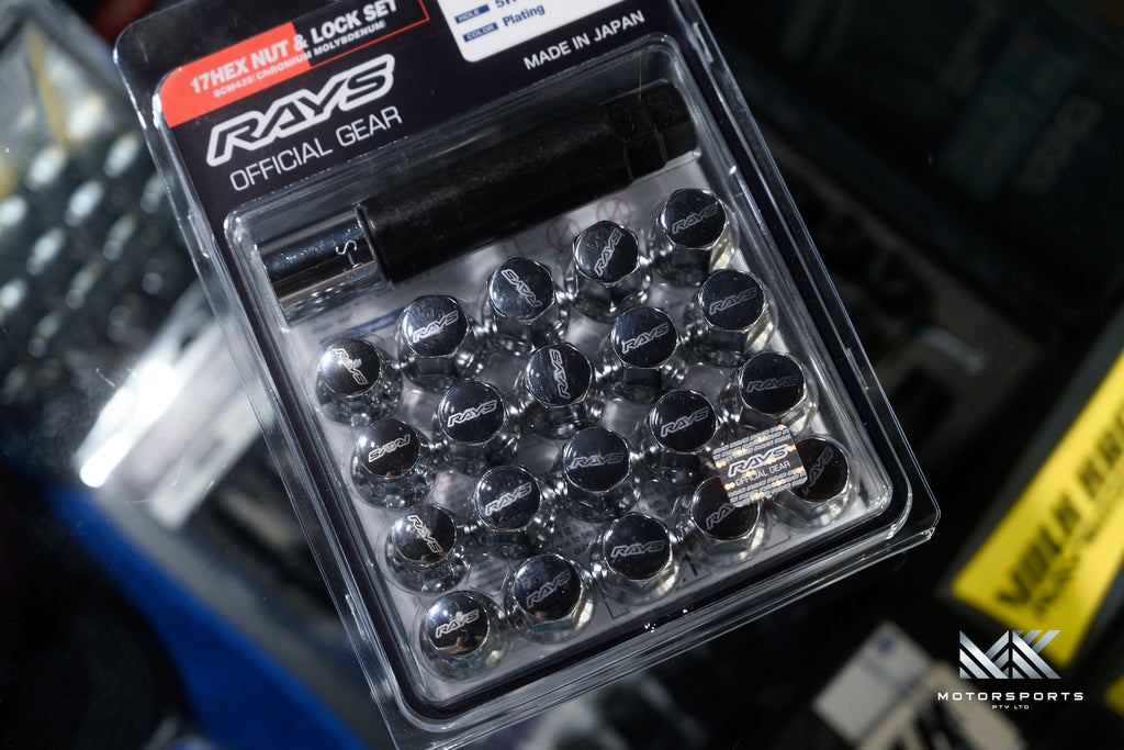 RAYS 17HEX Lock & Nut Set - Steel Wheel Nuts at MK MOTORSPORTS | Wheel ...